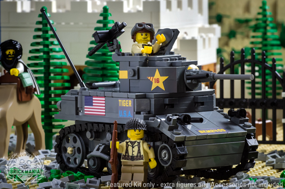 M3A1 Stuart Light Tank - Brickmania Toys