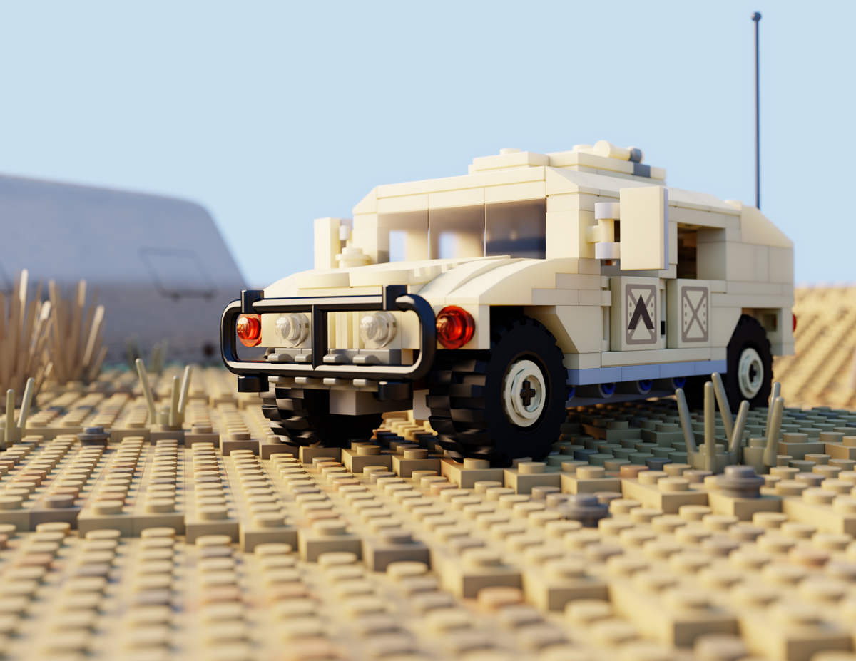 M1025 HMMWV - 4x4 Utility Vehicle with M2HB Machine Gun - Brickmania Toys